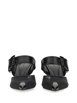Alexander McQueen Punk Sandal With Buckle - Black