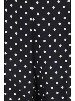 Valentino Garavani Polka-dot Crêpe De Chine Pants - Black