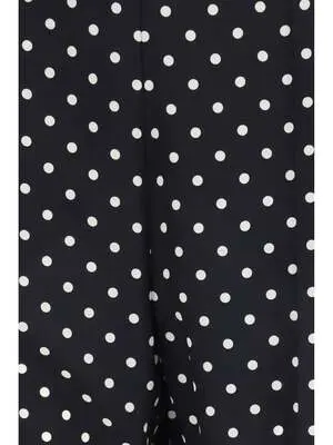 Valentino Garavani Polka-dot Crêpe De Chine Pants - Black