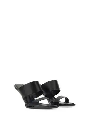 Alexander McQueen Leather Sandal - Black