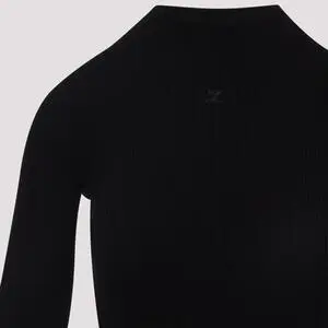 COURREGES Circle Rib Mini Dress