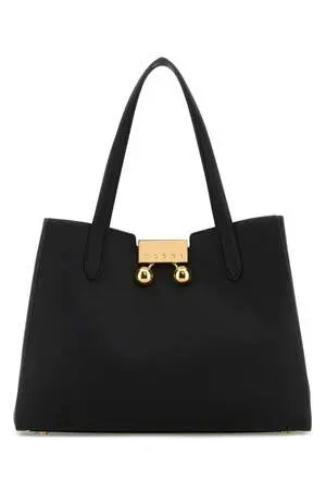 Marni Leather Trunkaroo Shoulder Bag - Black