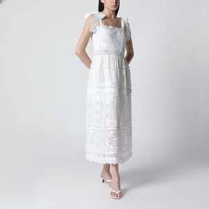 Zimmermann Aster Dress With Lace Trim - White
