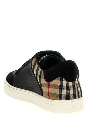 Burberry Check Insert Sneakers - Black