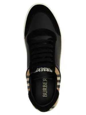 Burberry Check Insert Sneakers - Black