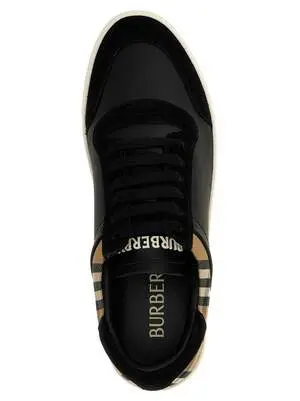 Burberry Check Insert Sneakers - Black