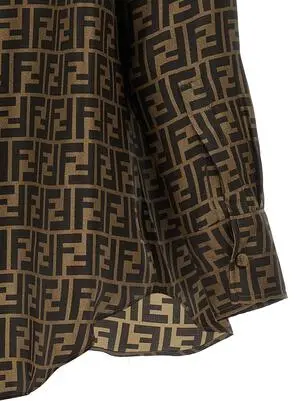 Fendi Ff Monogram Silk Twill Shirt