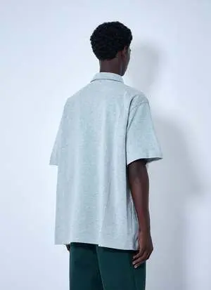 Miu Miu Half-zip Polo Shirt - Gray
