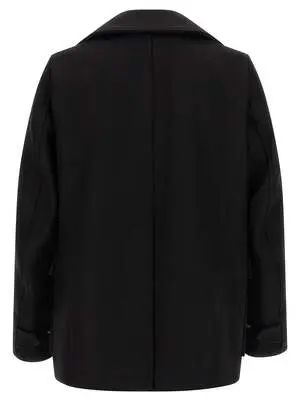 Dsquared2 Double-breasted Wool Coat - Black