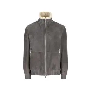 Brunello Cucinelli Grey Jackets Bomber Jackets - Gray