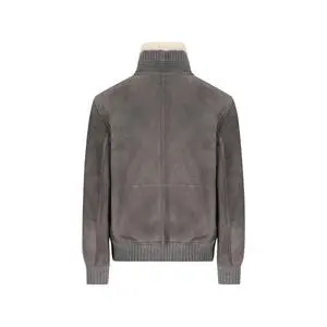 Brunello Cucinelli Grey Jackets Bomber Jackets - Gray