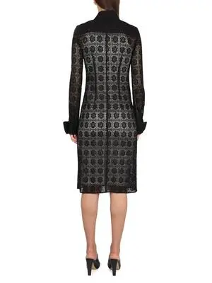 Max Mara Lace Long Sleeve Shirt Dress
