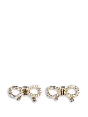 FERRAGAMO Bow Strass Earrings - Multicolor