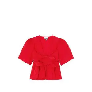 GANNI Tops Blouses - Red