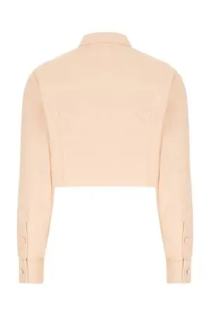 Raf Simons Cropped Button-up Shirt With Logo Patch