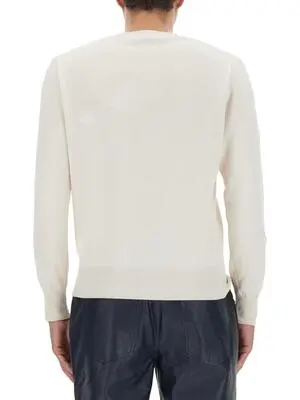 VIVIENNE WESTWOOD Cotton And Cashmere Logo Jersey - Cream