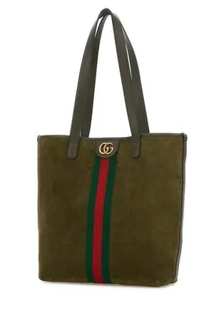 Gucci Olive Suede Ophidia Shopping Bag