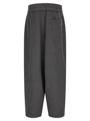 AMI Paris Mélange Wool Pants - Gray