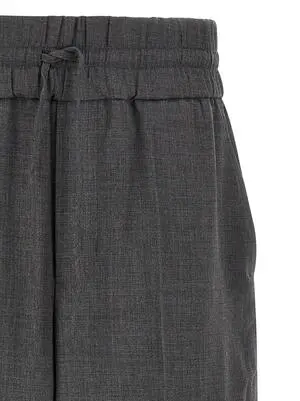 AMI Paris Mélange Wool Pants - Gray
