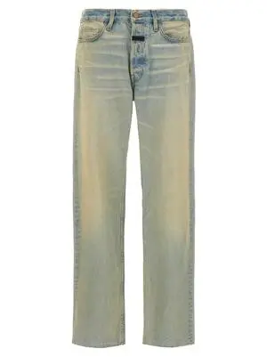 Fear Of God Contrast Stitching Jeans For Men