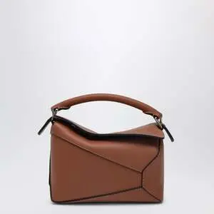 Loewe Puzzle Edge Mini Bag In Grained Leather - Brown
