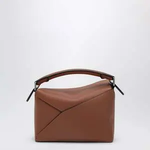 Loewe Puzzle Edge Mini Bag In Grained Leather - Brown
