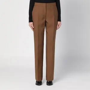 JIL SANDER Wool Trousers - Brown