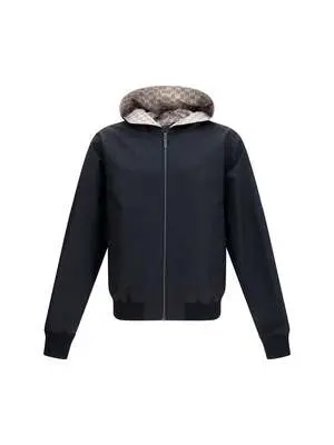 Gucci Reversible Zip Jacket In Cotton - Black