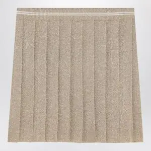 Miu Miu Pleated Lurex Miniskirt