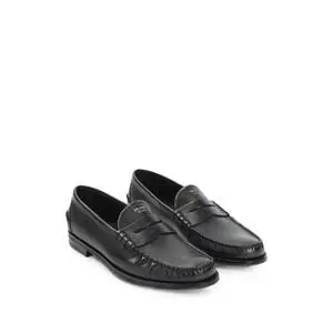 Prada Antiqued Leather Loafers