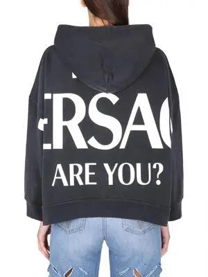 Versace Hooded Sweatshirt With Logo