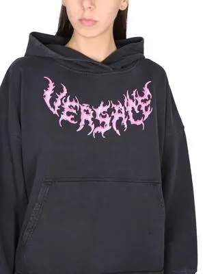 Versace Hooded Sweatshirt With Logo