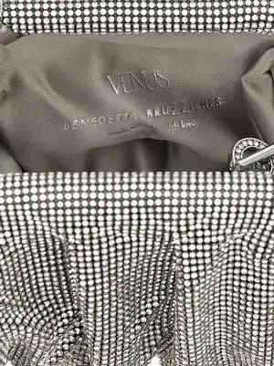 Benedetta Bruzziches Crystal-embellished Clutch - Silver