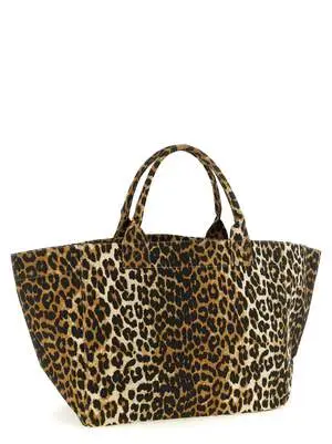 GANNI Leopard Xxl' Shopping Bag