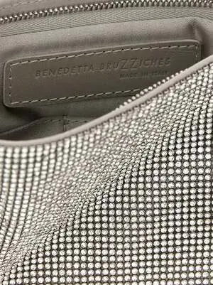 Benedetta Bruzziches Rhinestone Mesh Clutch - Silver
