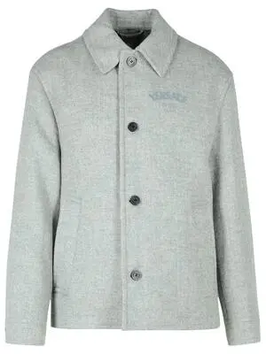 Versace Grey Wool Jacket - Gray