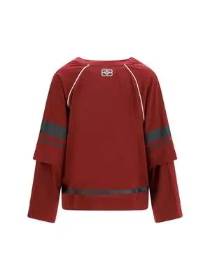 GANNI Cocora Double-layer Long-sleeve T-shirt - Multicolor