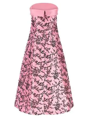 Alberta Ferretti Mikado Floreale' Dress