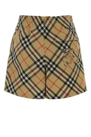 Burberry Embroidered Canvas Shorts
