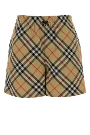 Burberry Embroidered Canvas Shorts - Multicolor