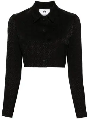 MARINE SERRE Moon Diamond Jacquard Jacket - Black
