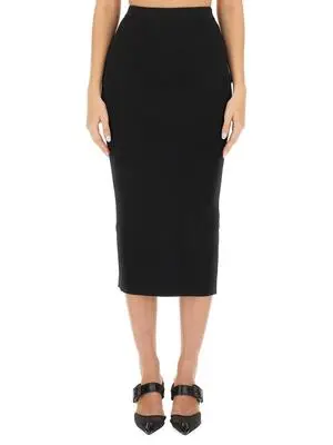 Alexander McQueen Knit Pencil Skirt - Black