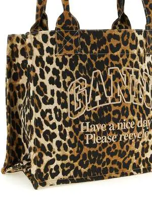 GANNI Leopard' Large Shopping Bag