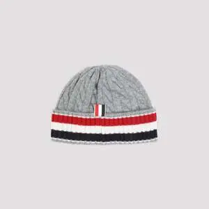 Thom Browne Cable-knit Beanie - Gray