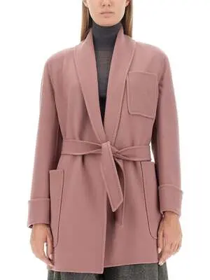 Max Mara Belted Jacket - Pink