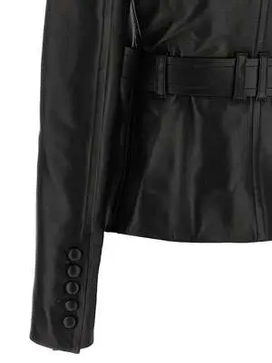 Balmain Leather Jacket - Black