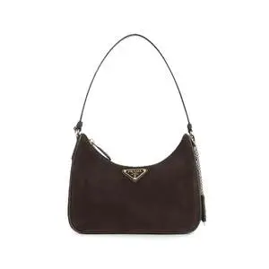 Prada Suede Shoulder Bag - Brown