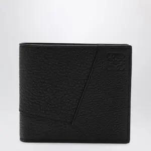 Loewe Grained Leather Puzzle Bi-fold Wallet - Black