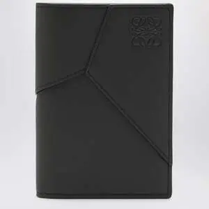 Loewe Dark Grey Leather Puzzle Bi-fold Cardholder - Gray