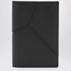 Loewe Dark Grey Leather Puzzle Bi-fold Cardholder - Gray